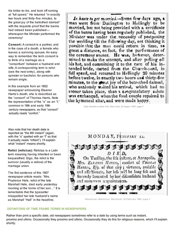 Understanding Newspaper Terminology in Historical Newspapers | PDF