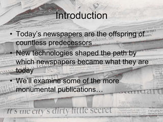 Evolution of Newspaper | PPTX