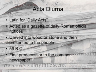 Evolution of Newspaper | PPTX