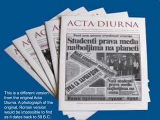 Evolution of Newspaper | PPTX