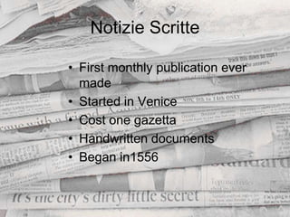 Evolution of Newspaper | PPTX