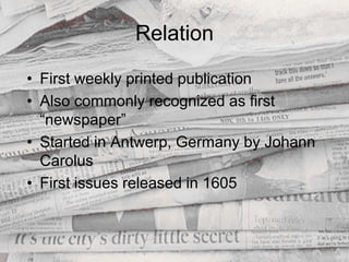Evolution of Newspaper | PPTX