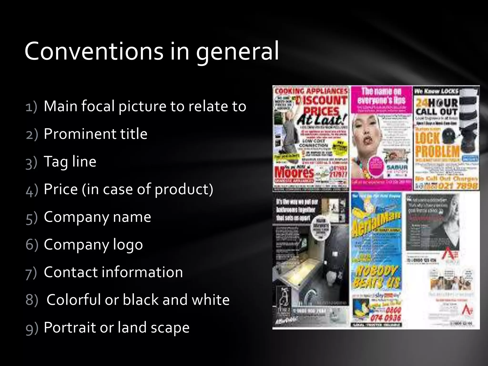 Newspaper advert codes and conventions | PPT