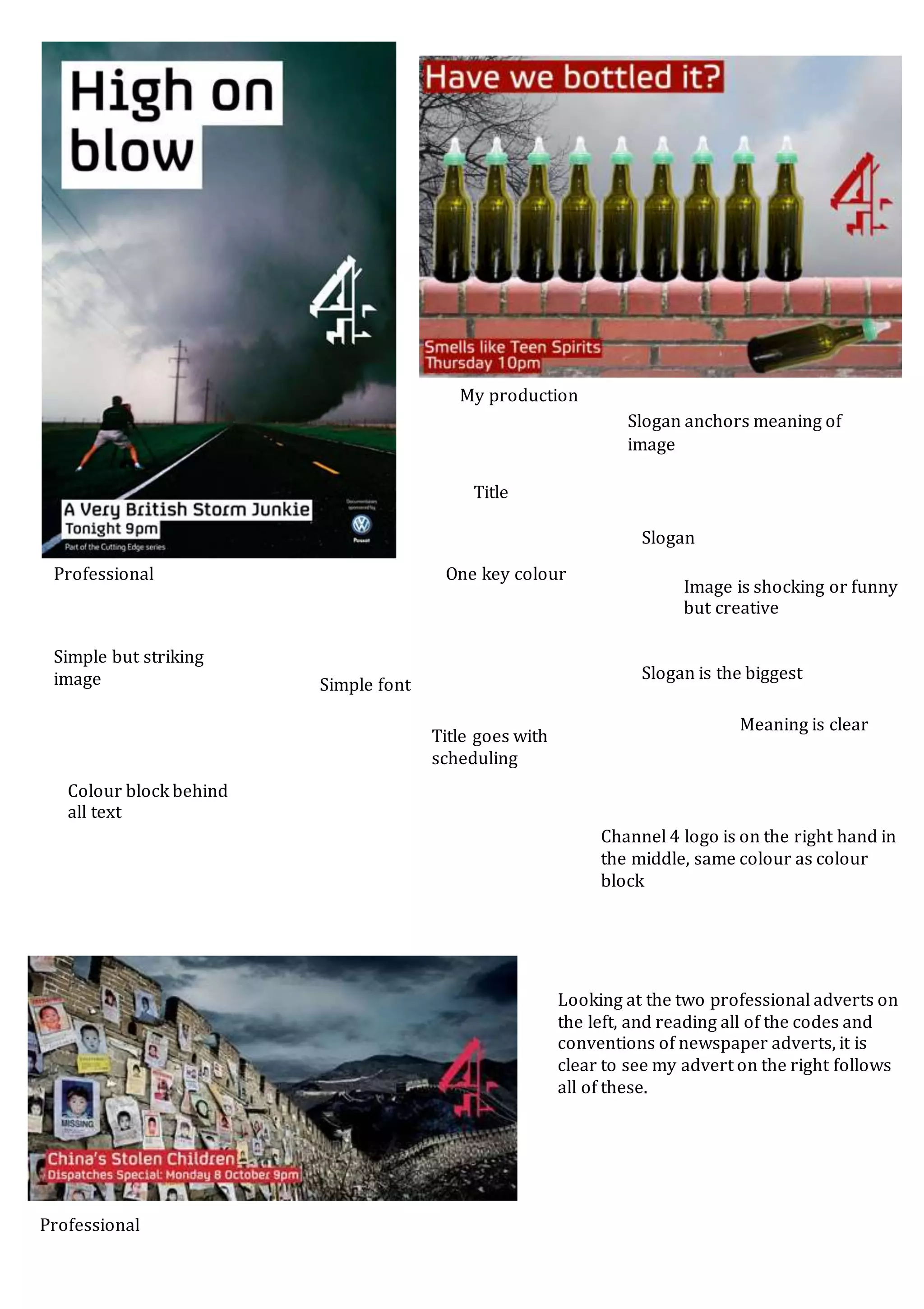Newspaper advert comparison | DOCX