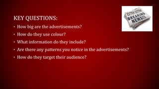 Newspaper Advertisement Research | PPTX