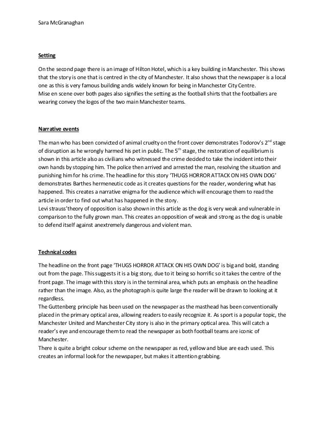 Newspaper analysis 1