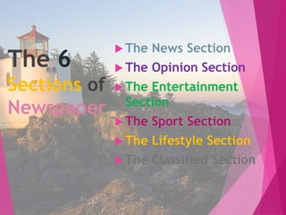 Newspaper and its' parts | PPSX