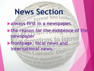 Newspaper and its' parts | PPSX