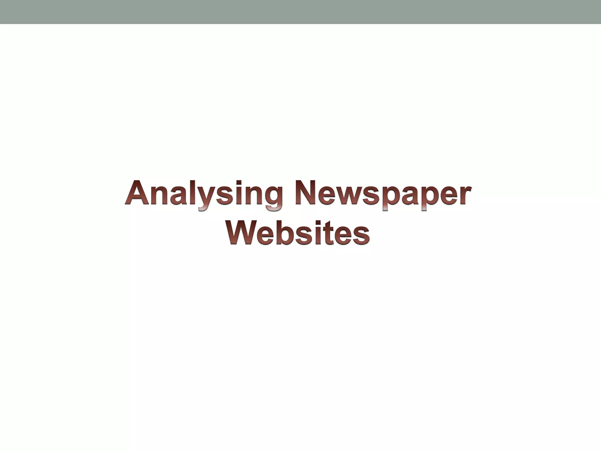 Newspaper & newspaper website annotations | PPT