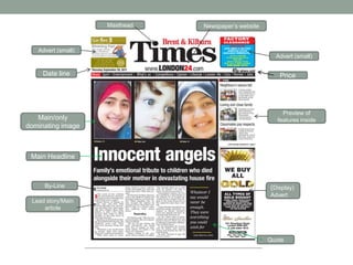 Newspaper & newspaper website annotations | PPT