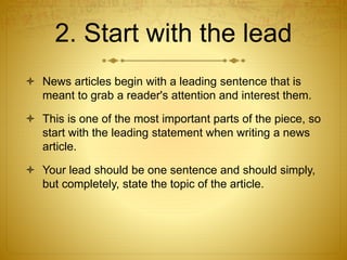 Newspaper Article | PPTX