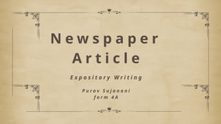 Newspaper article presentation- Purav.pptx