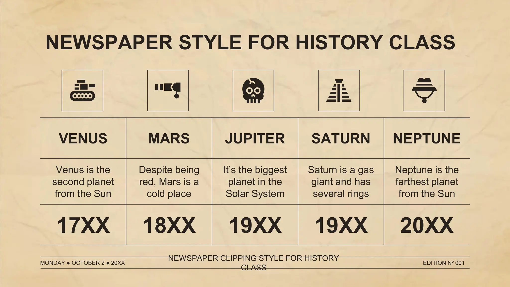 Newspaper Clipping Style for History Class Infographics by Slidesgo.pptx