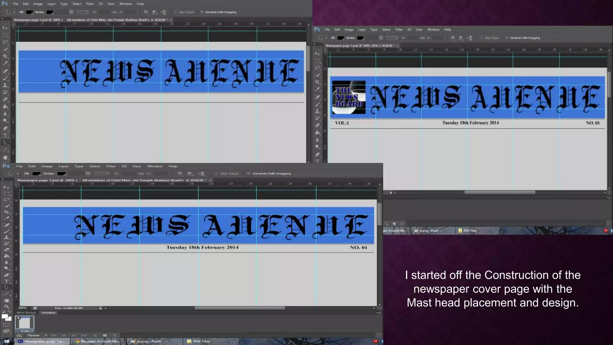 Newspaper cover page construction | PPTX