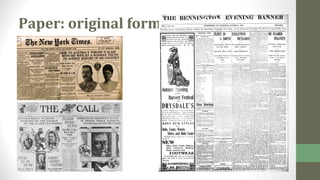 Newspaper Digitization: Paper - Microfilm - Digital | PPT