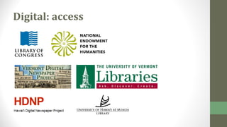 Newspaper Digitization: Paper - Microfilm - Digital | PPT