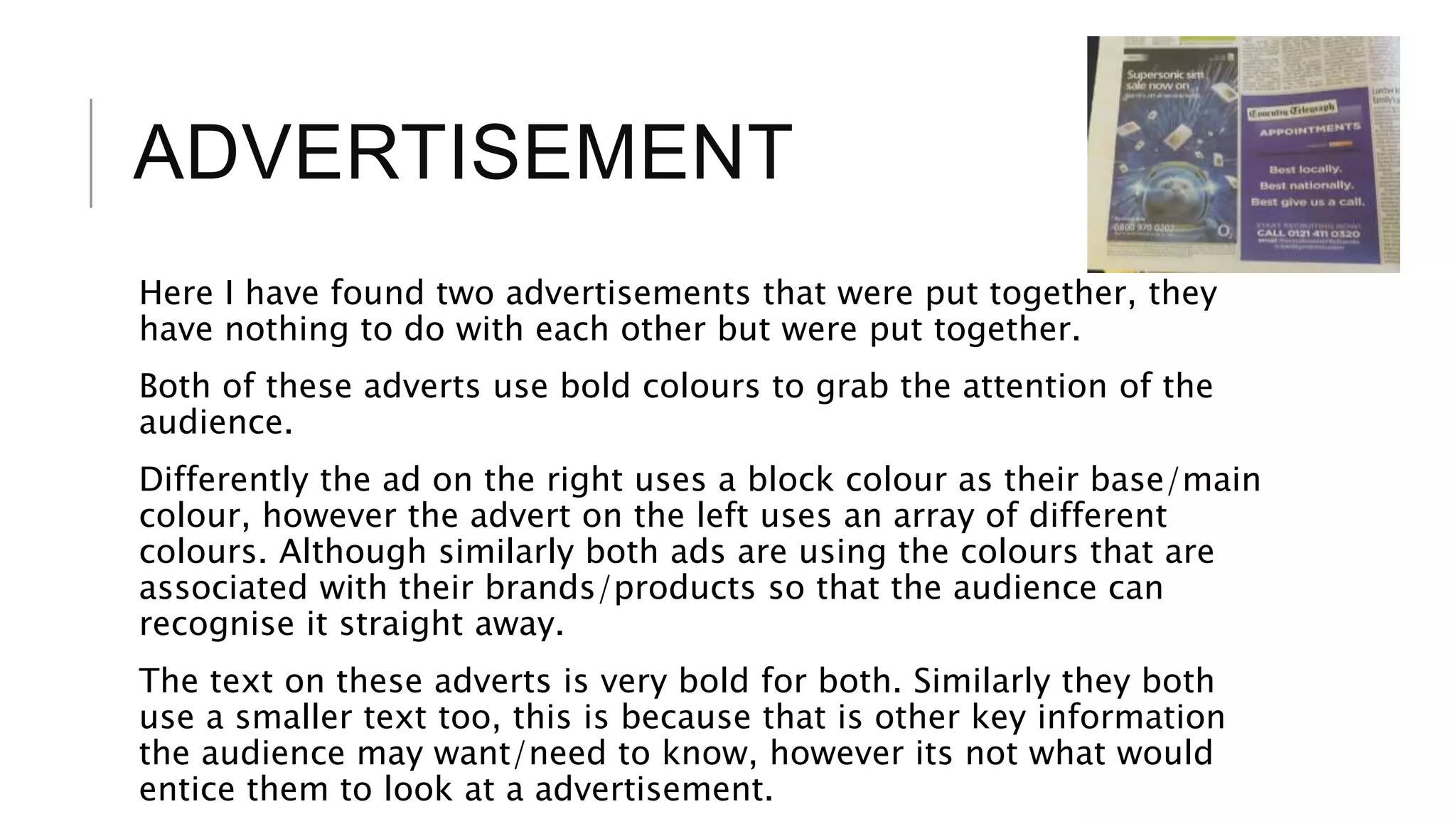 Newspaper double page spreads & advertisements | PPTX