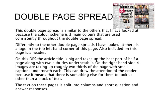 Newspaper double page spreads & advertisements | PPTX