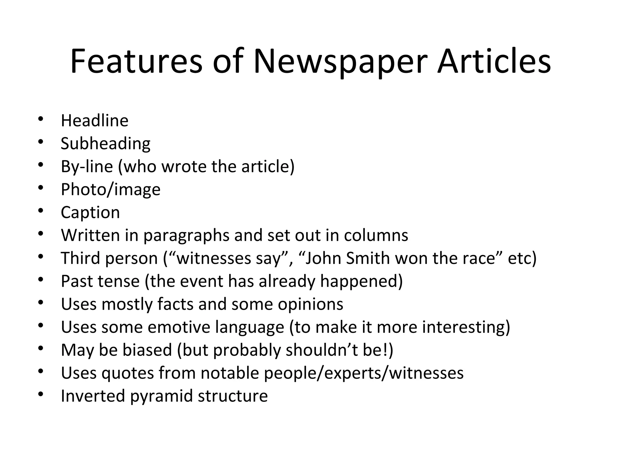 Newspaper headlines and leads | PPT