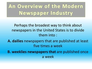 Newspaper industry | PPTX