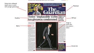 Codes and conventions of the guardian newspaper | PPTX