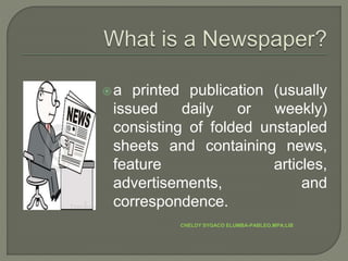 Newspaper layout | PPTX