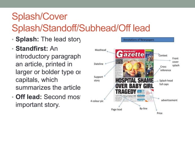 Newspaper: Layout and Features of Front Page | PPTX | Technology ...