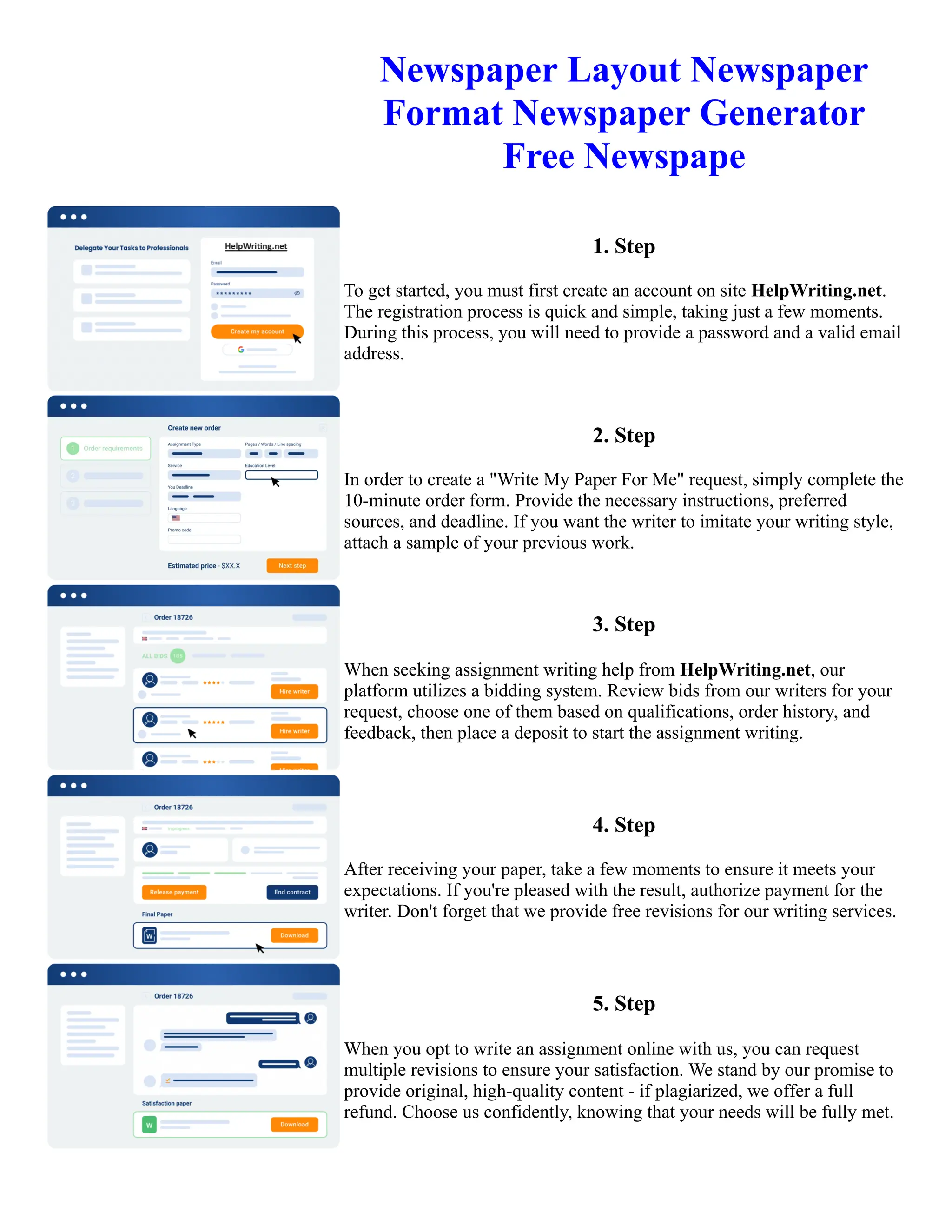 Newspaper Layout Newspaper Format Newspaper Generator Free Newspape ...