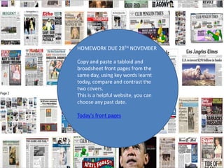Newspaper lesson | PPTX