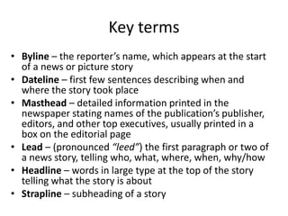 Newspaper lesson | PPTX