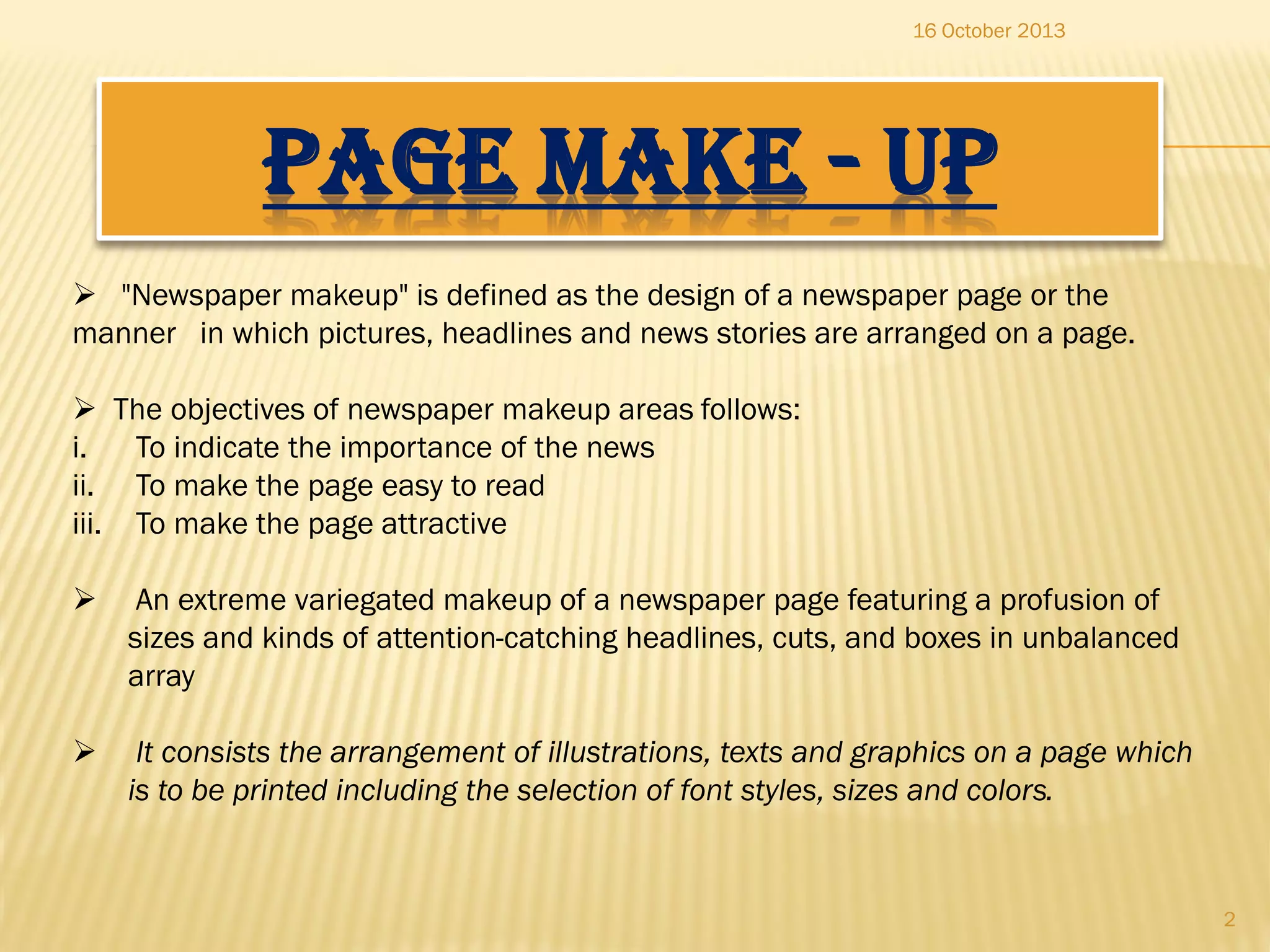 Newspaper make up | PDF