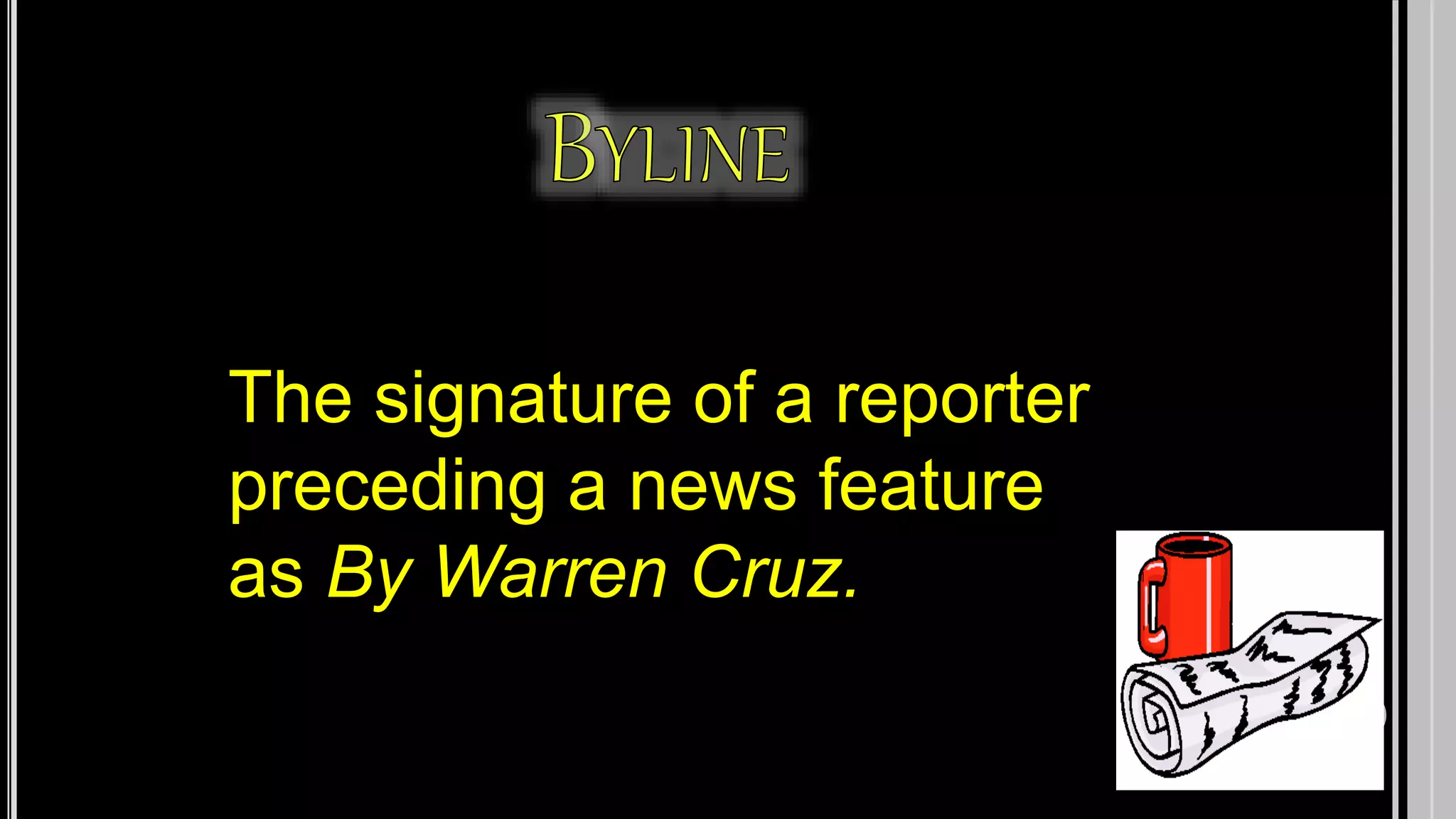 Newspaper parts | PPT