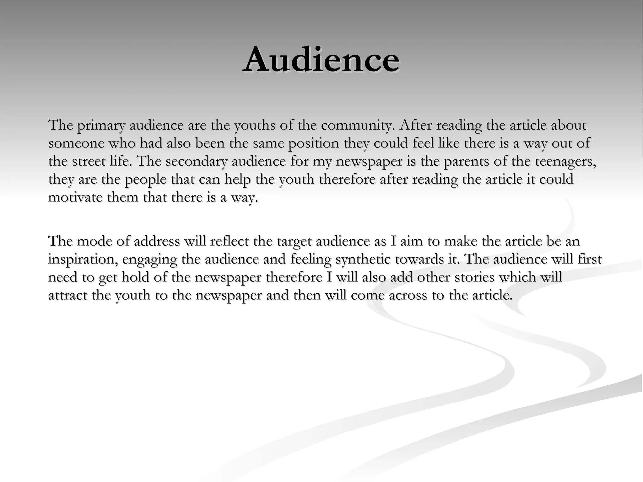 Newspaper proposal | PPT