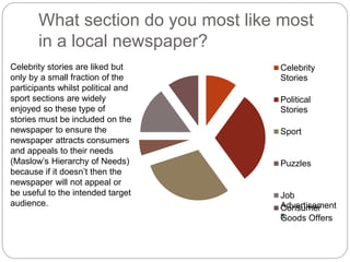 regional Newspaper questionnaire results | PPT
