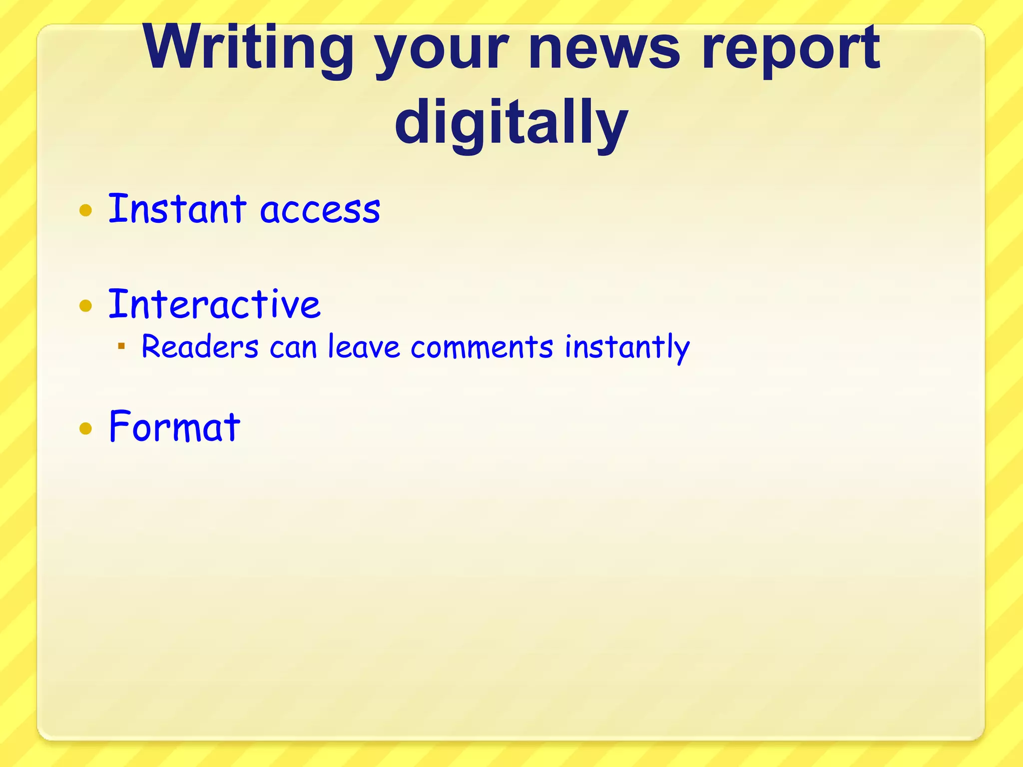 Writing a Factual Recount - News Reports | PPTX