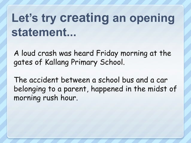 Writing a Factual Recount - News Reports | PPTX