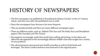 Newspaper research | PPT