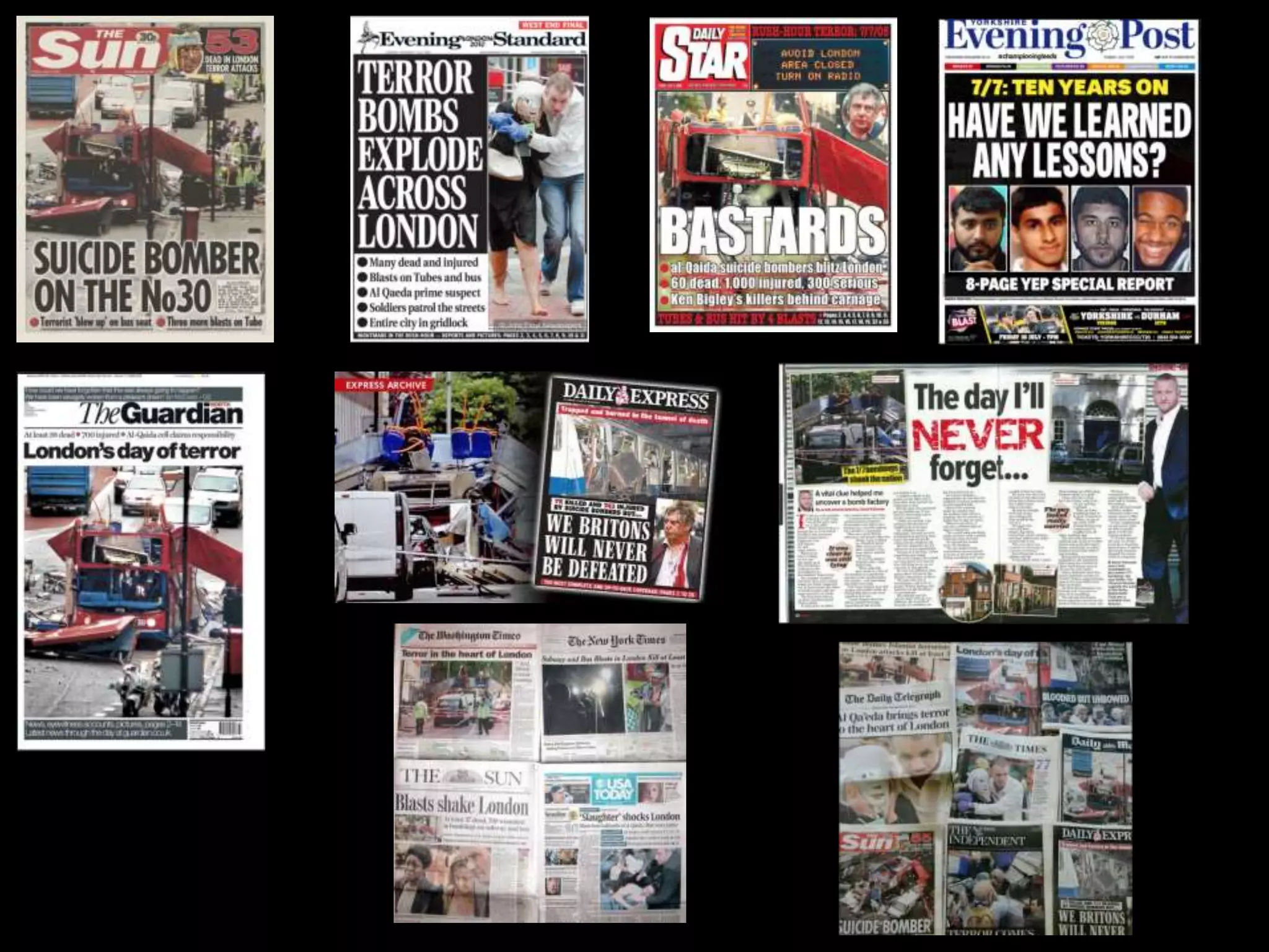 Newspaper Response from 7/7 | PPTX