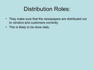 Newspaper roles | PPT