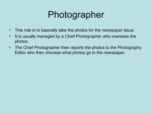 Newspaper roles | PPT