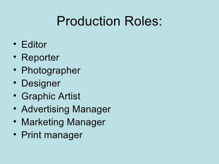 Newspaper Roles newspaper-roles