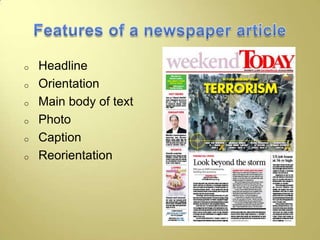 Factual Recount - Newspapers (Middle Primary) | PPTX