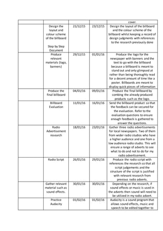 Newspaper Schedule | DOCX