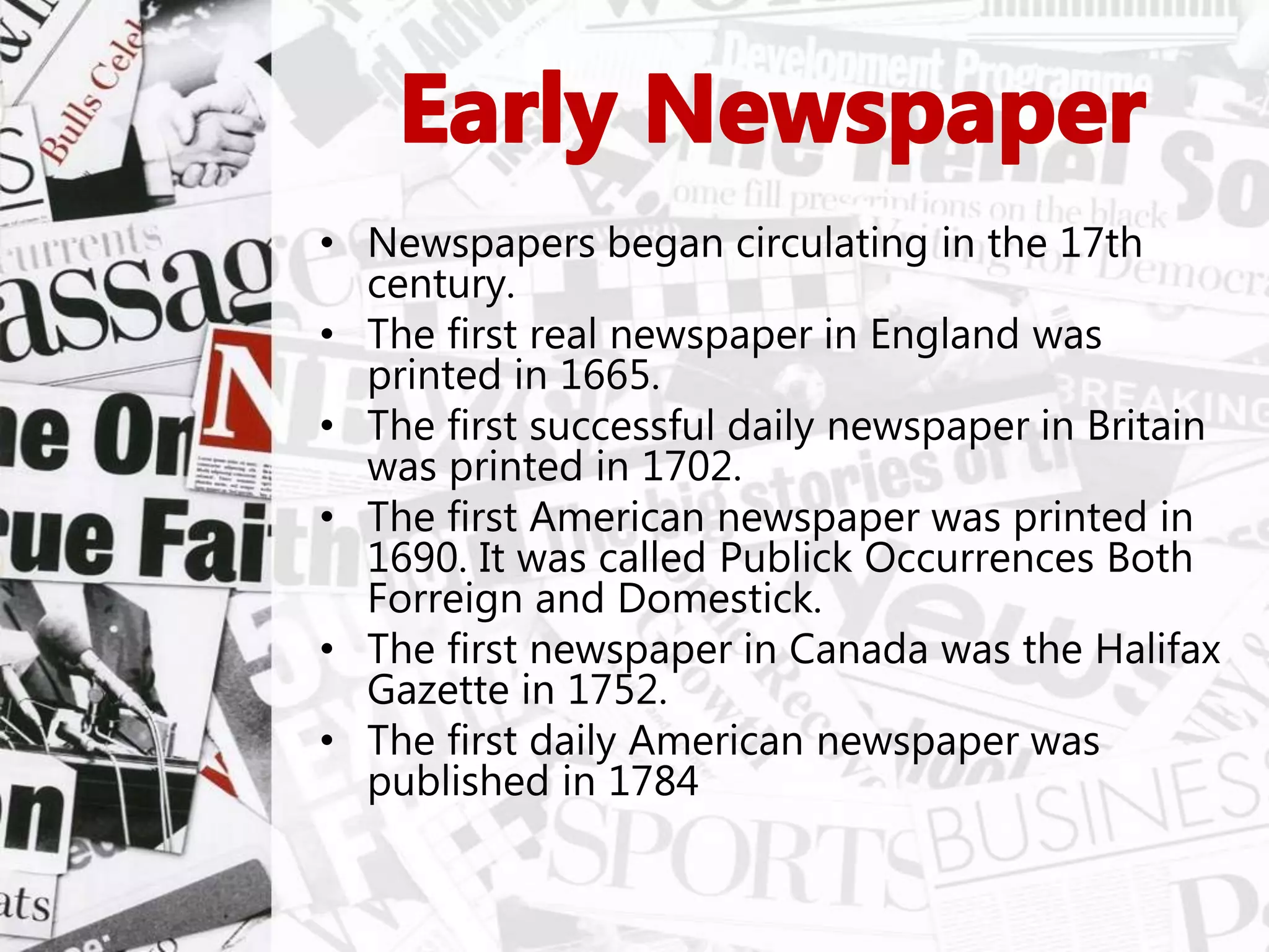 History of Newspaper | PPTX