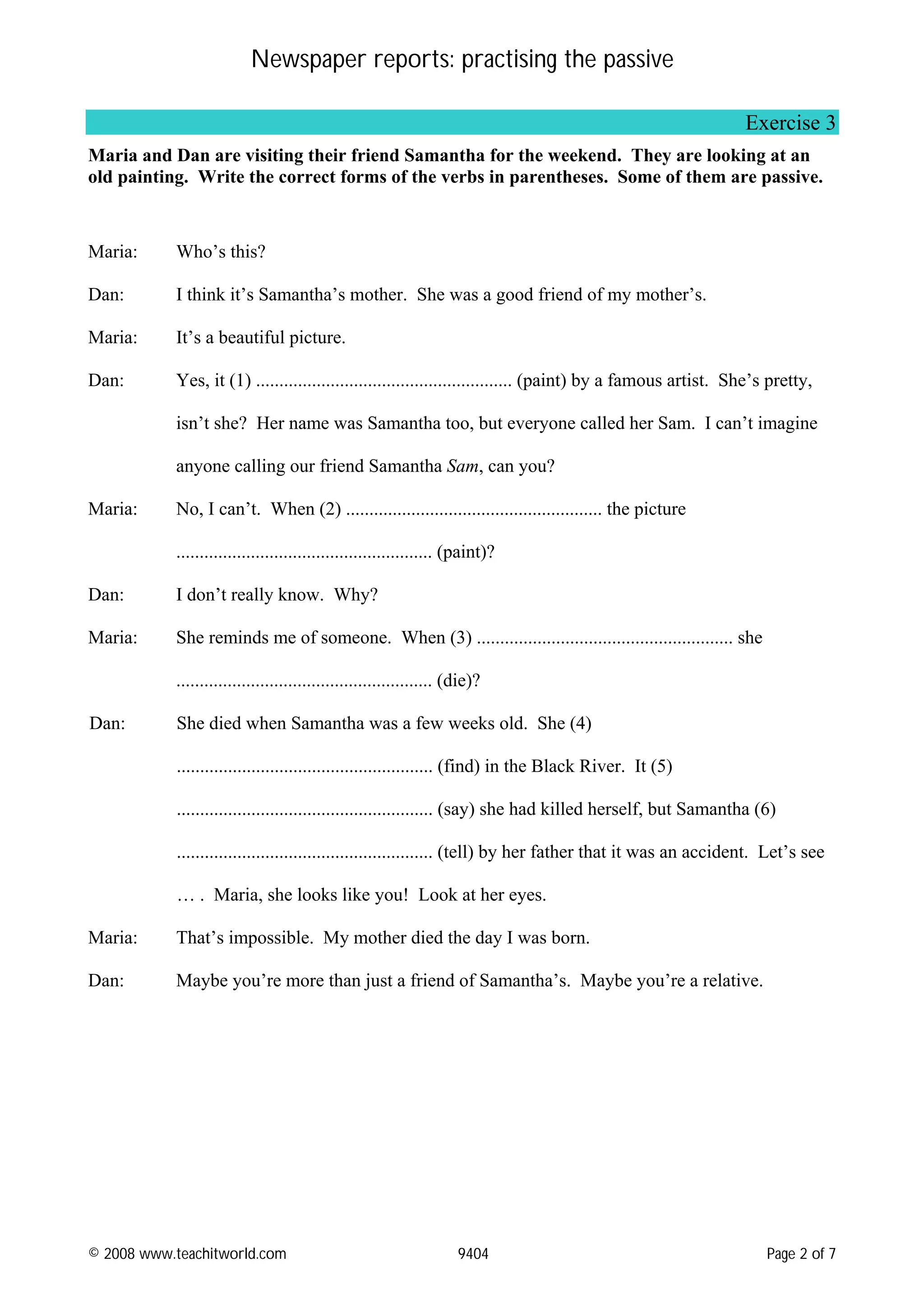 Newspaper Reports: Passive Voice | PDF