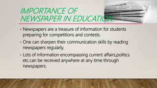 Newspapers(sreenath) | PPTX