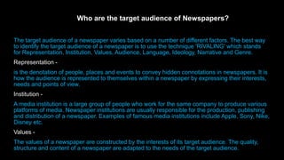 Newspaper’s target audience | PPTX