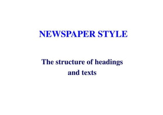 NEWSPAPER STYLE | PDF
