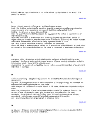 Newspaper terms | DOCX