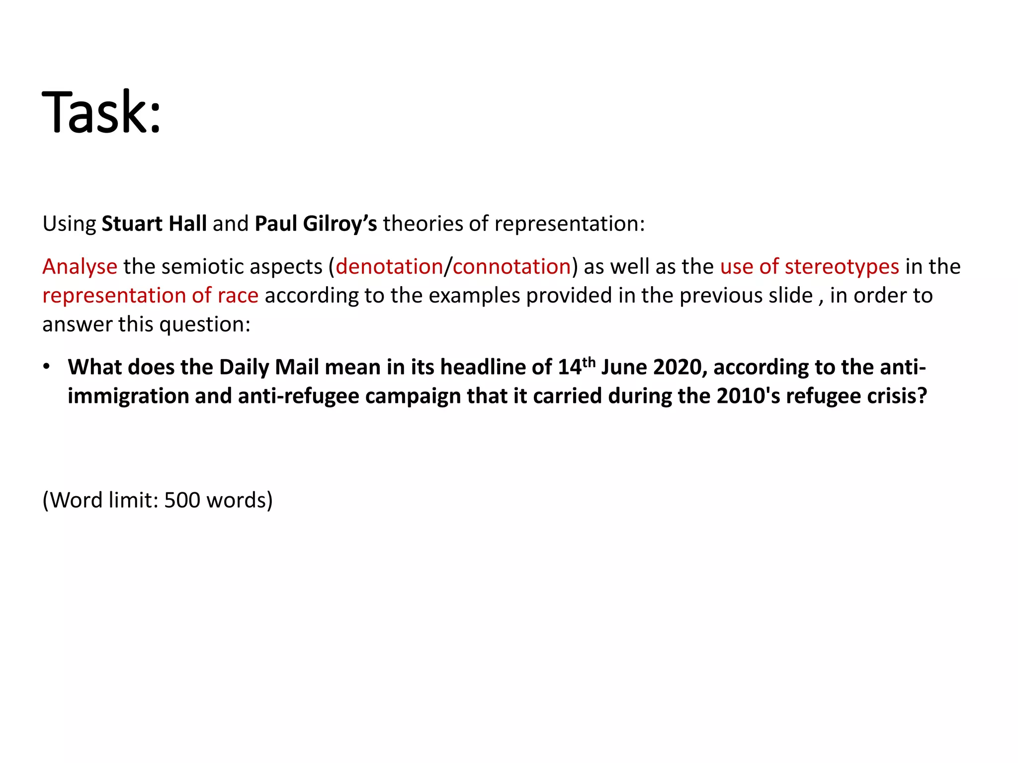 Newspaper test 2_Representation of race in the media | PPT